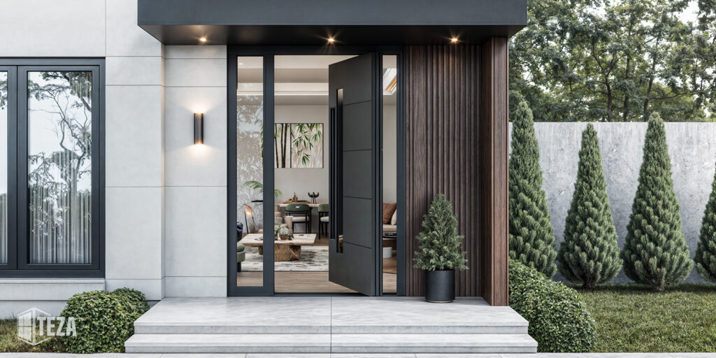 Teza 85 Series Aluminum Entrance Door – Durable & Secure