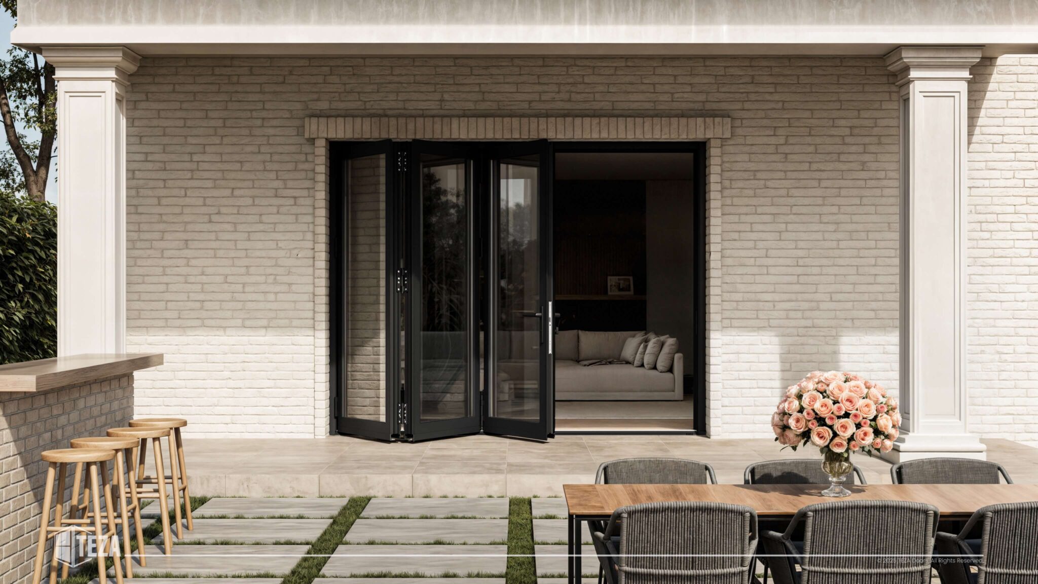 TEZA 95 SERIES BIFOLD DOORS IN LOS ANGELES