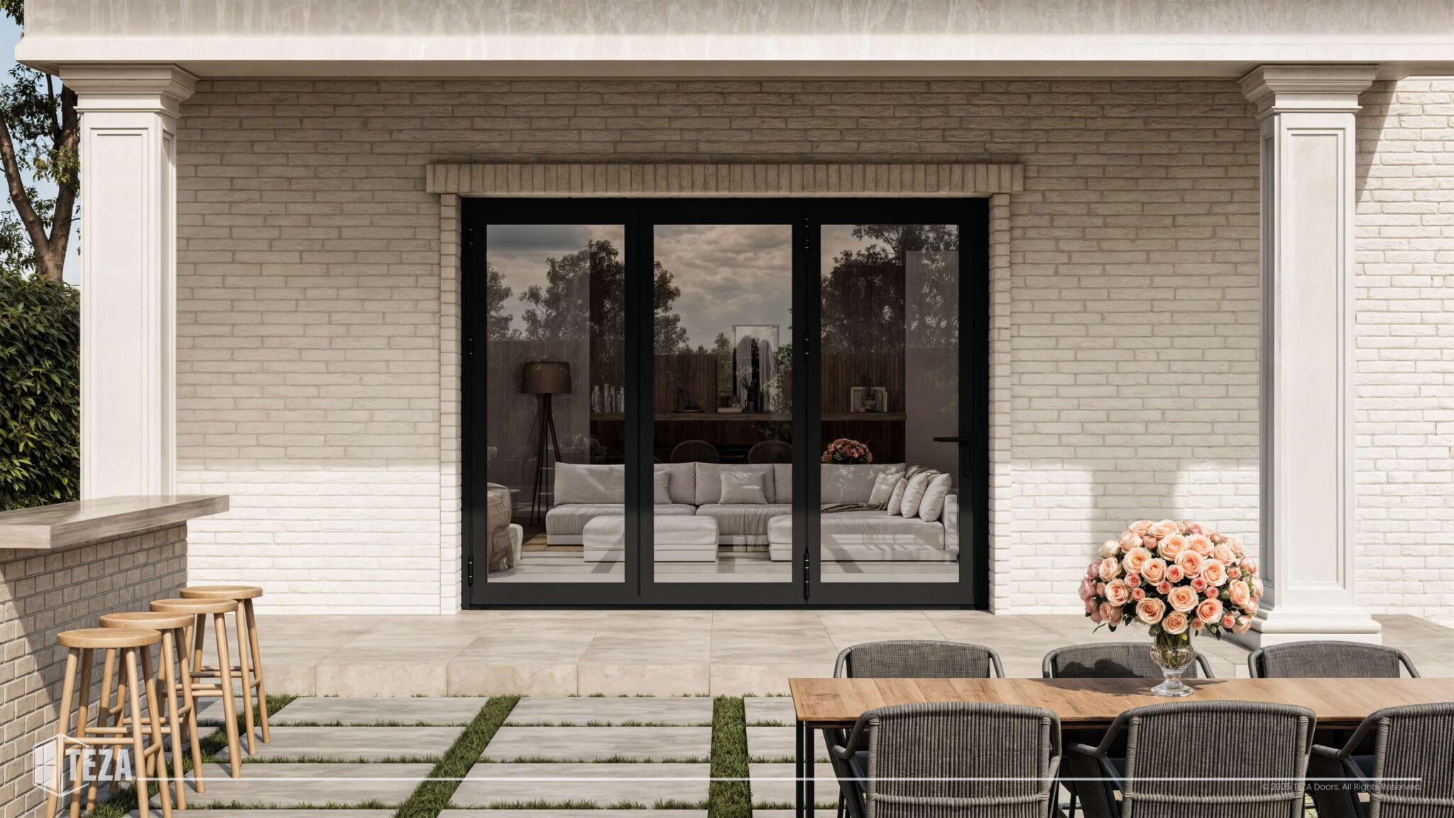 TEZA 95 SERIES BIFOLD DOORS IN LOS ANGELES