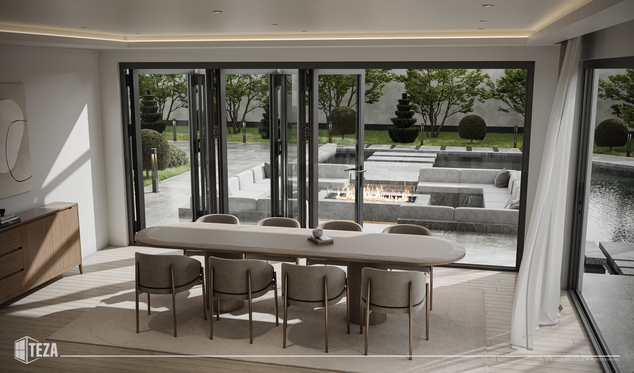 TEZA 95 SERIES BIFOLD DOORS IN LOS ANGELES